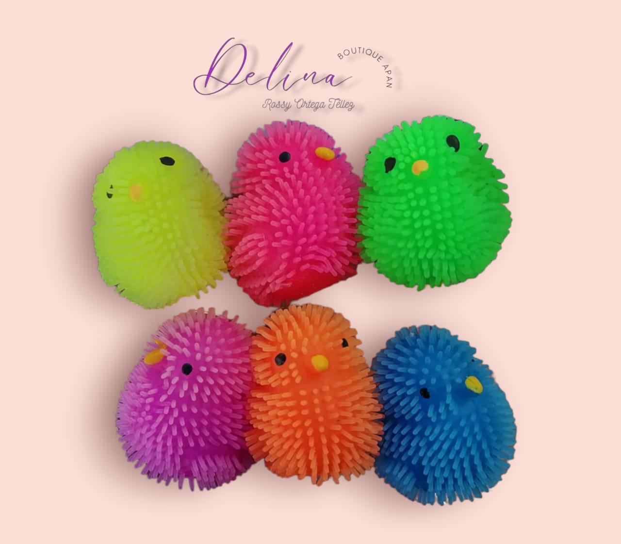 Pollito de colores con luz – Delina Boutique Apan